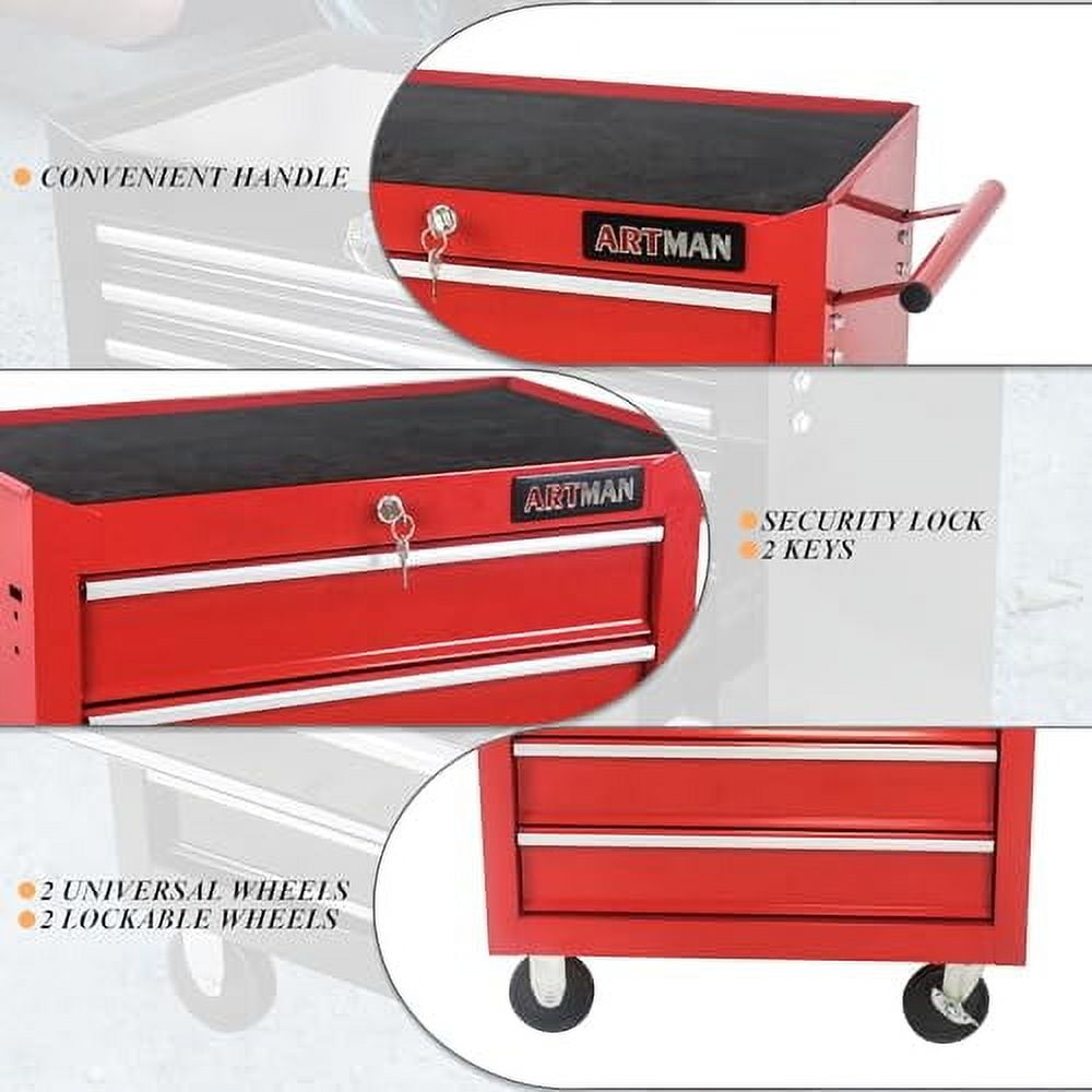 5-Drawer Metal Rolling Tool Chest with Wheels,Tool Storage Cabinet With ...