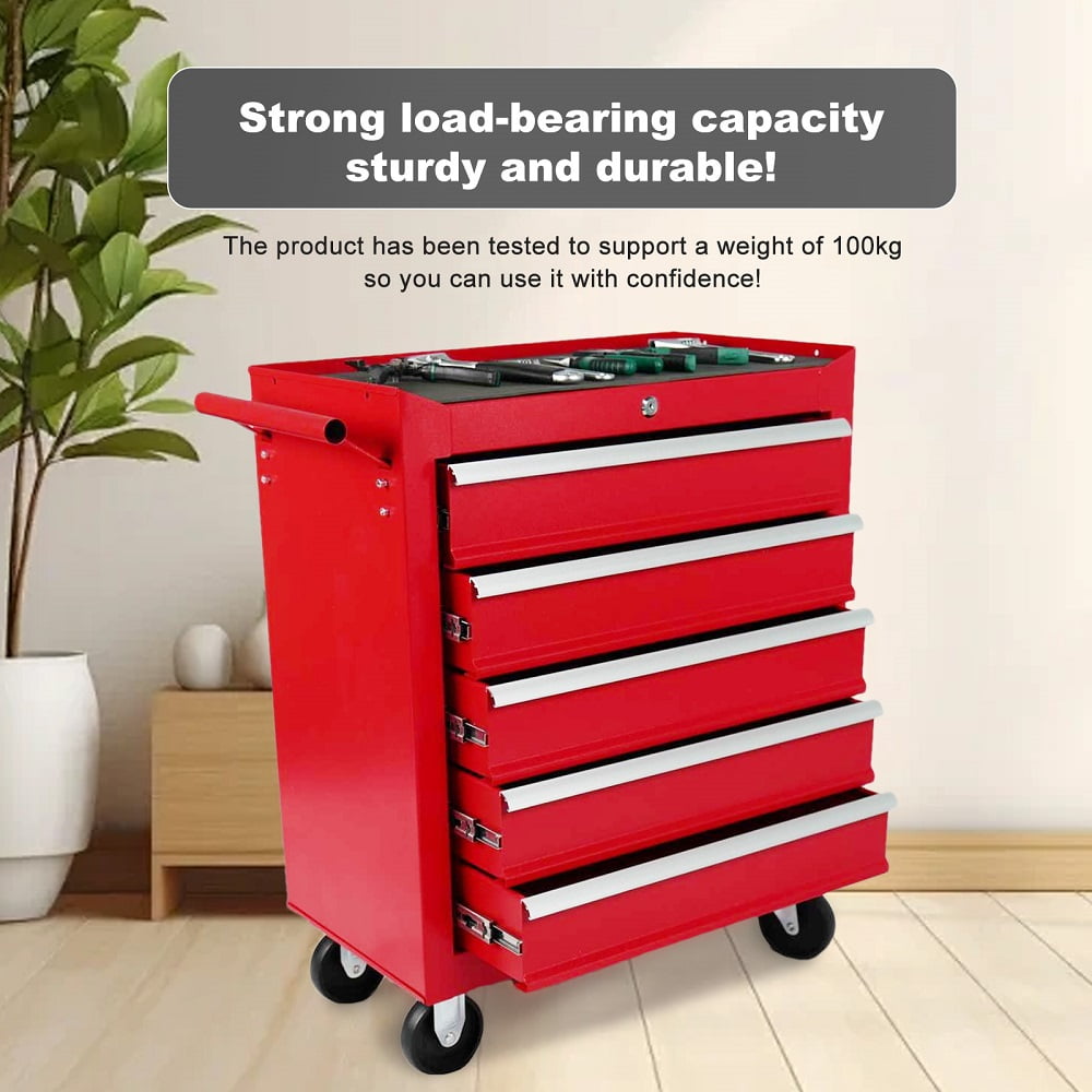 5-Drawer Metal Rolling Tool Chest with Wheels,Tool Storage Cabinet With ...