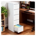 5 Drawer Metal Vertical Filing Cabinet with Lock - Heavy Duty Steel ...