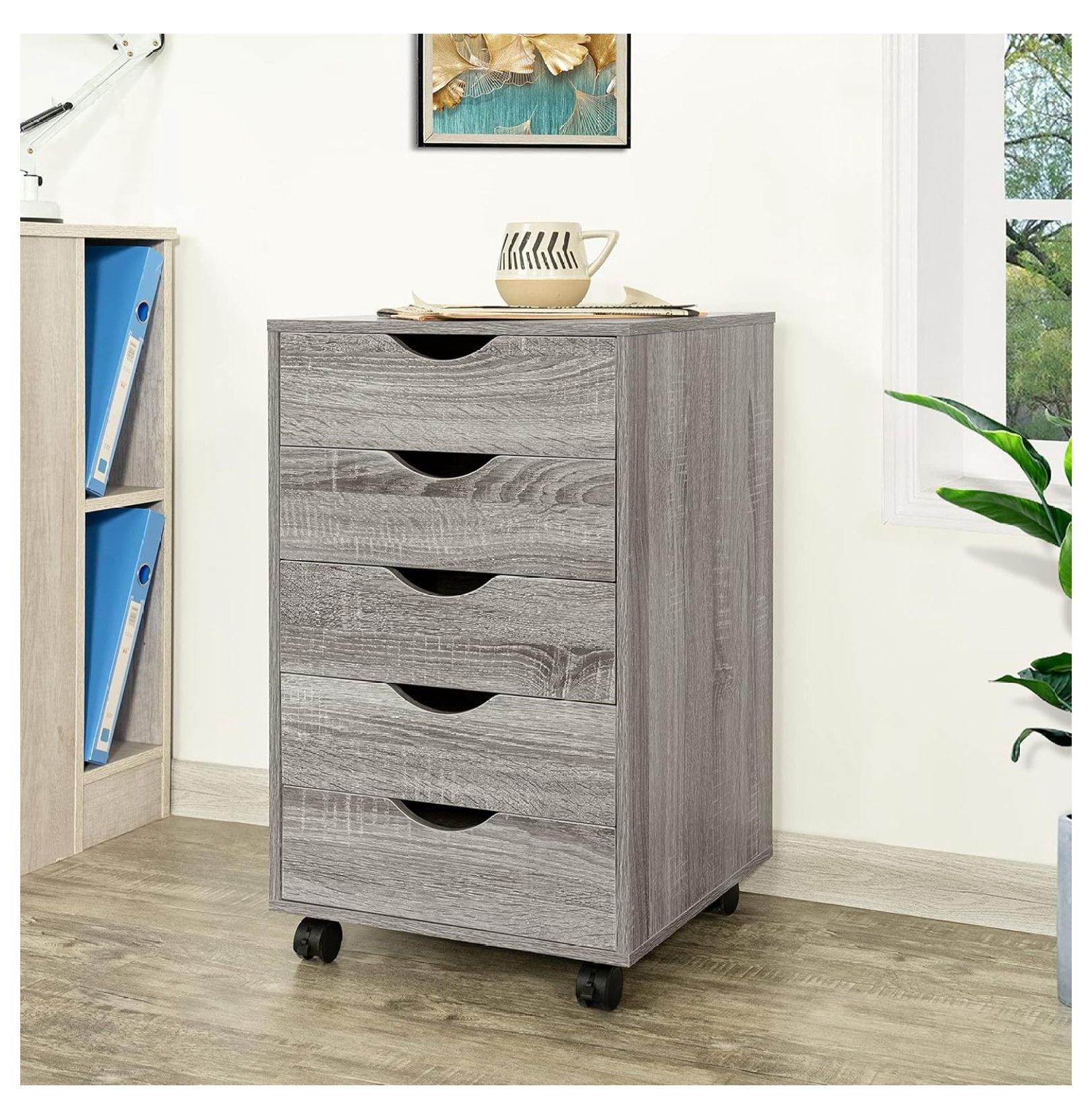 5 Drawer Office Storage File Cabinet, Under Desk Storage File Cabinets ...