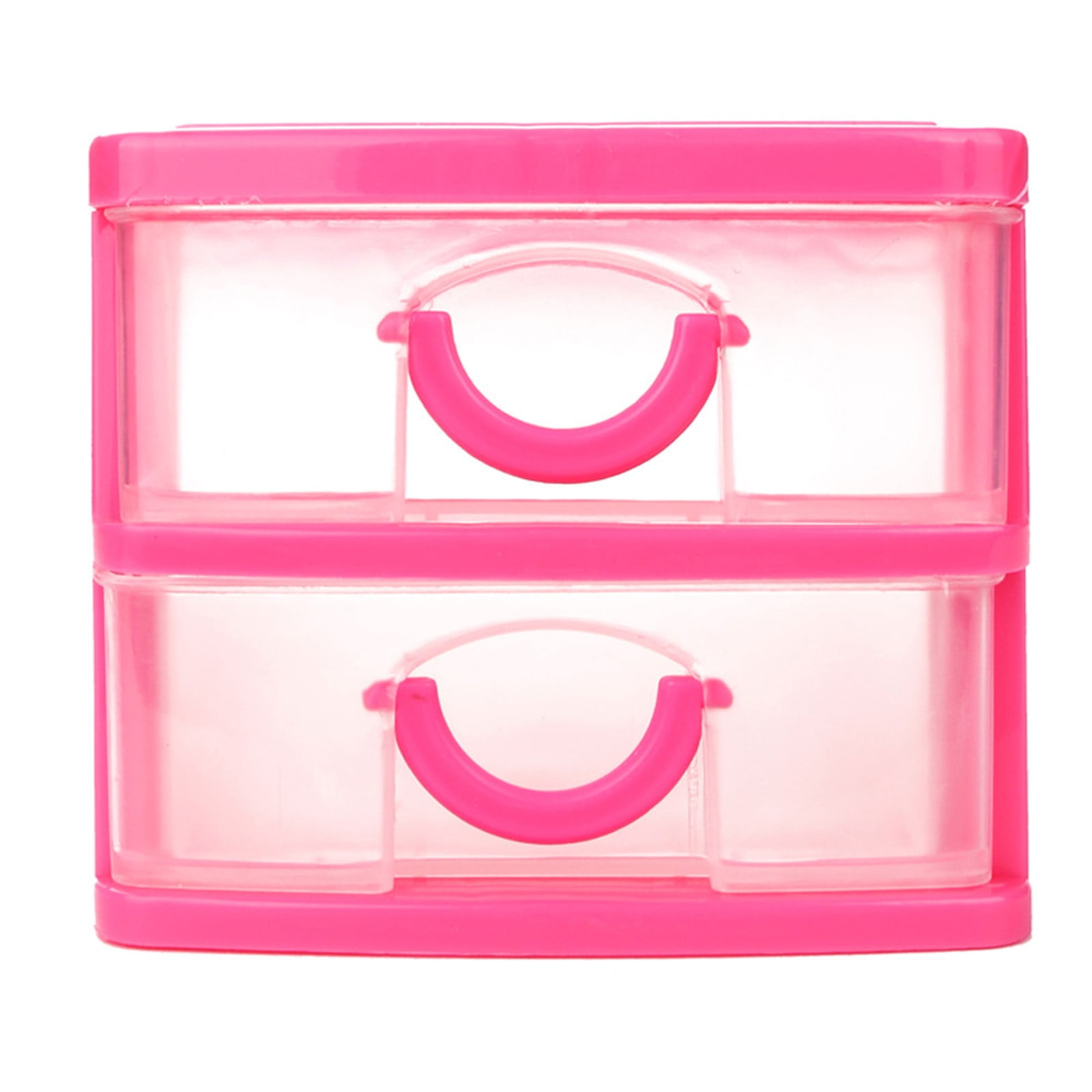 5 Drawer Plastic Drawer Organizer, Clear Desktop Drawer Storage Cabinet ...