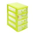 5 Drawer Plastic Drawer Organizer, Clear Desktop Drawer Storage Cabinet ...