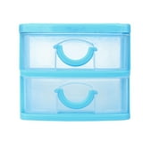 5 Drawer Plastic Drawer Organizer, Clear Desktop Drawer Storage Cabinet ...