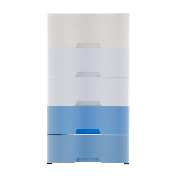 5 Drawer Plastic Storage Cart Stackable Vertical Containers Organizer ...