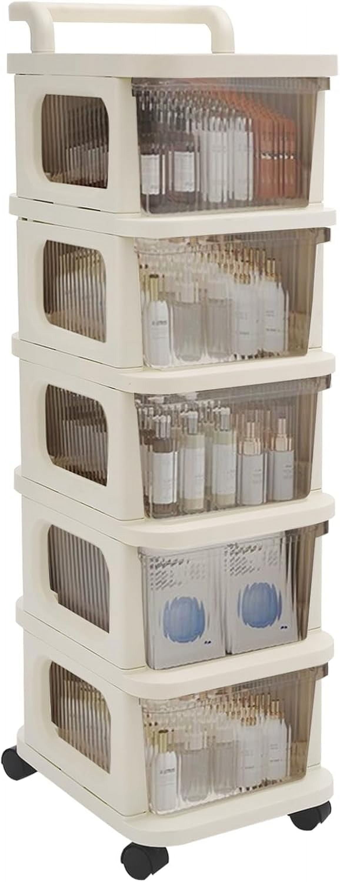 5 Drawer Rolling Cart Storage Tower, Craft Storage Containers Bins ...