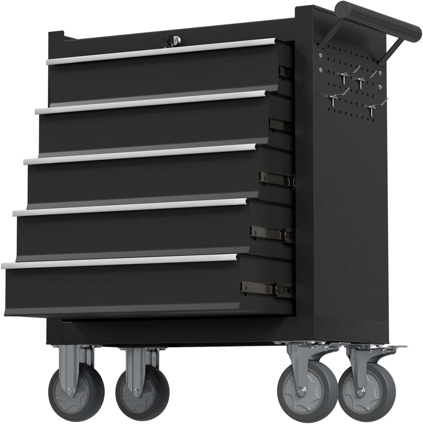 5-Drawer Rolling Tool Box with Wheels, Rolling Tool Chest with Drawers, Portable Rolling Toolbox ...