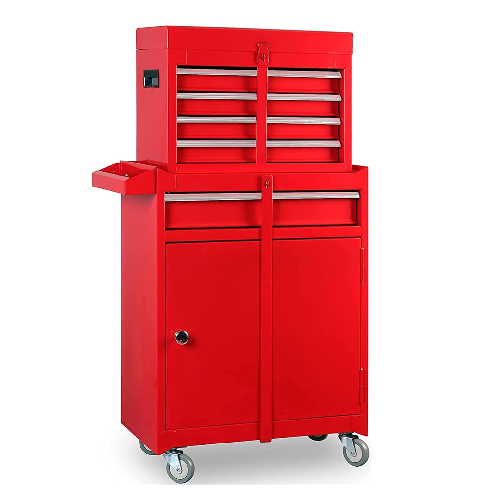 5-Drawer Rolling Tool Chest, High Capacity, Adjustable Shelf, Lockable ...