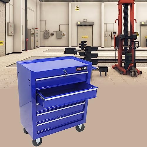 5-Drawer Rolling Tool Chest, Metal Tool Box with Wheels Tool Storage ...