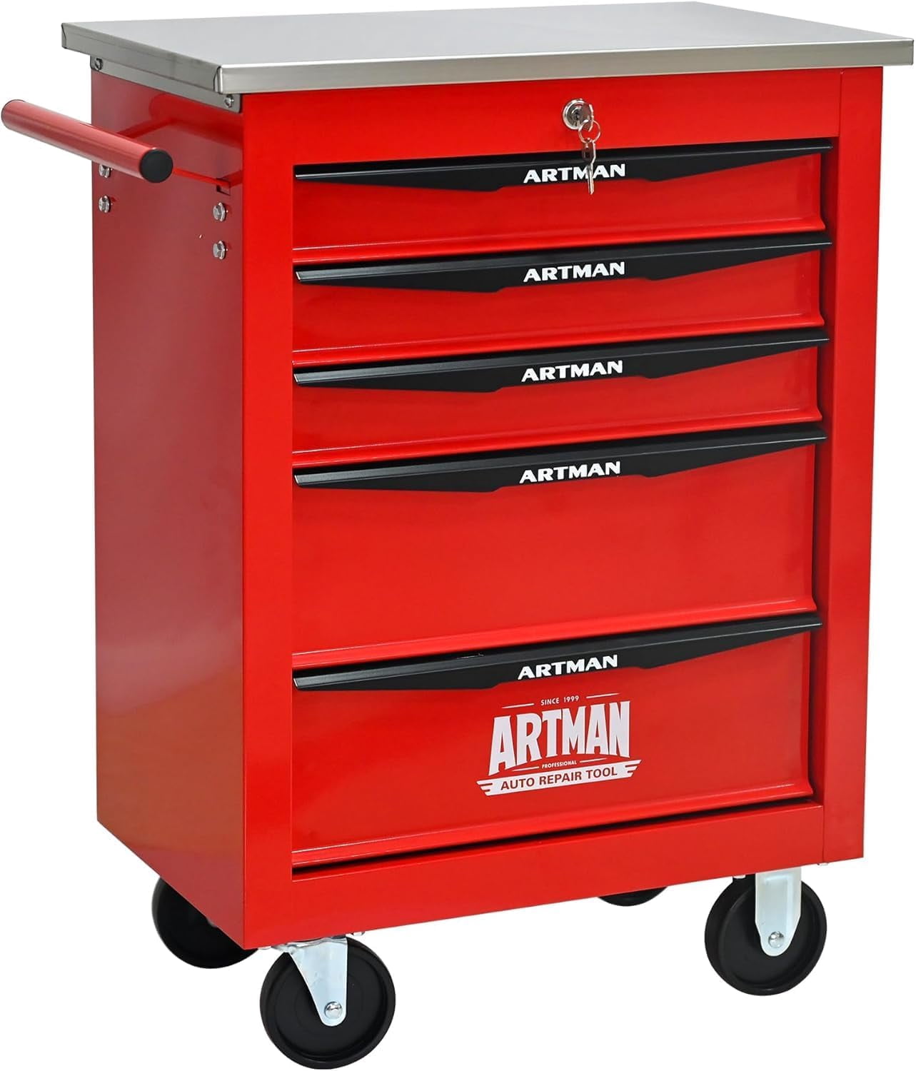 5-Drawer Rolling Tool Chest with Stainless Steel Countertop,Tool Chest ...