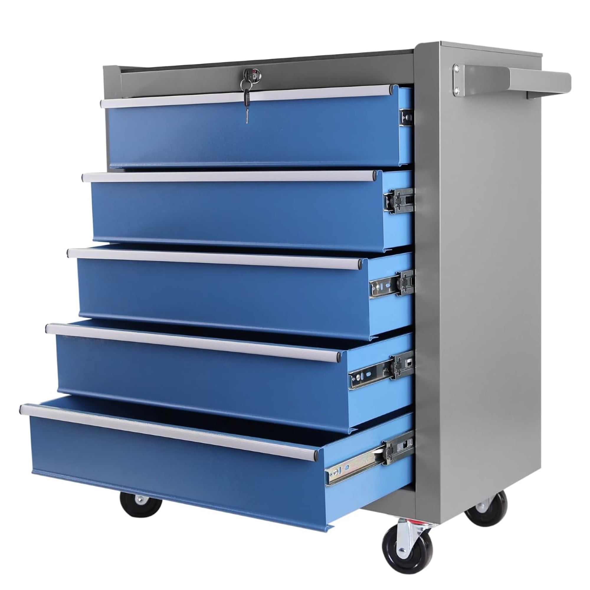 5-Drawer Rolling Tool Chest,Tool Cabinet on Wheels with Keyed Locking ...