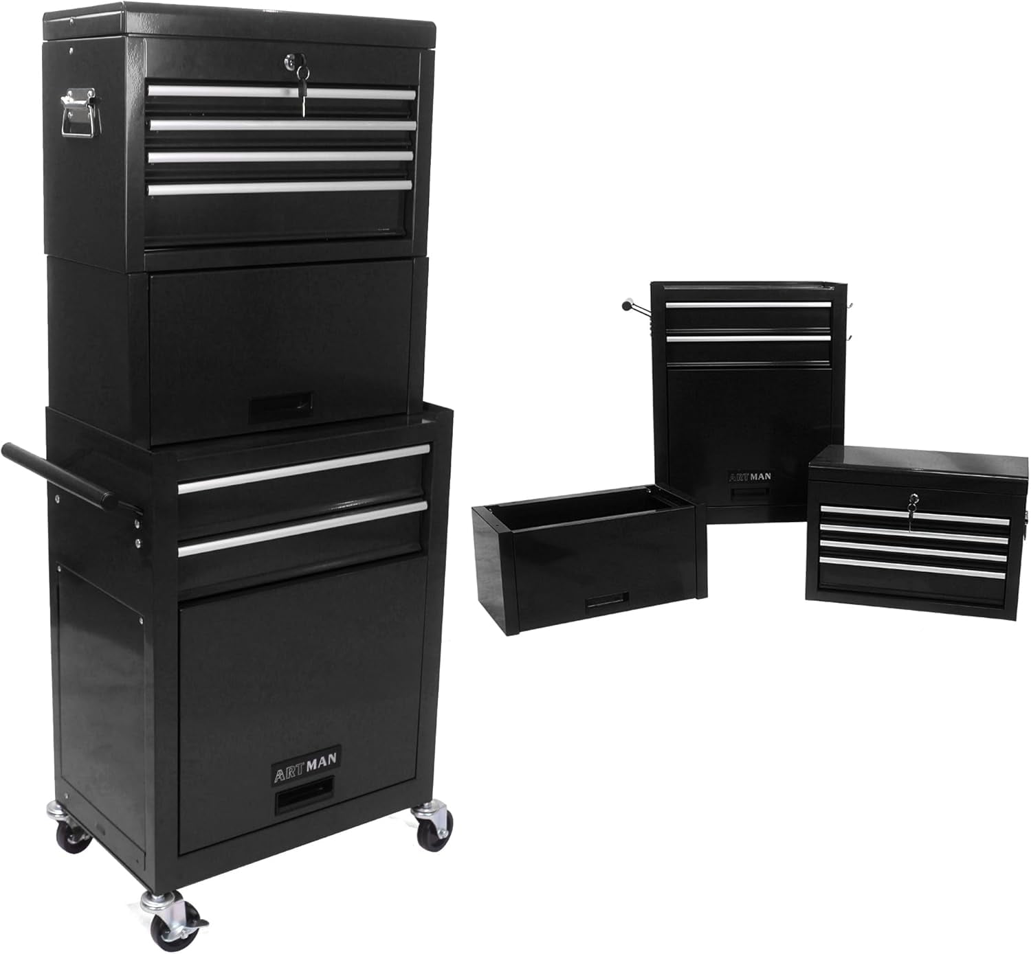 5 Drawer Rolling Tool Chest,Tool Storage Cabinet & Tool Box Cart with ...