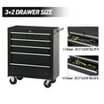 5-Drawer Rolling Tool Chest w/Lock & Key, Tool Storage Cabinet with ...