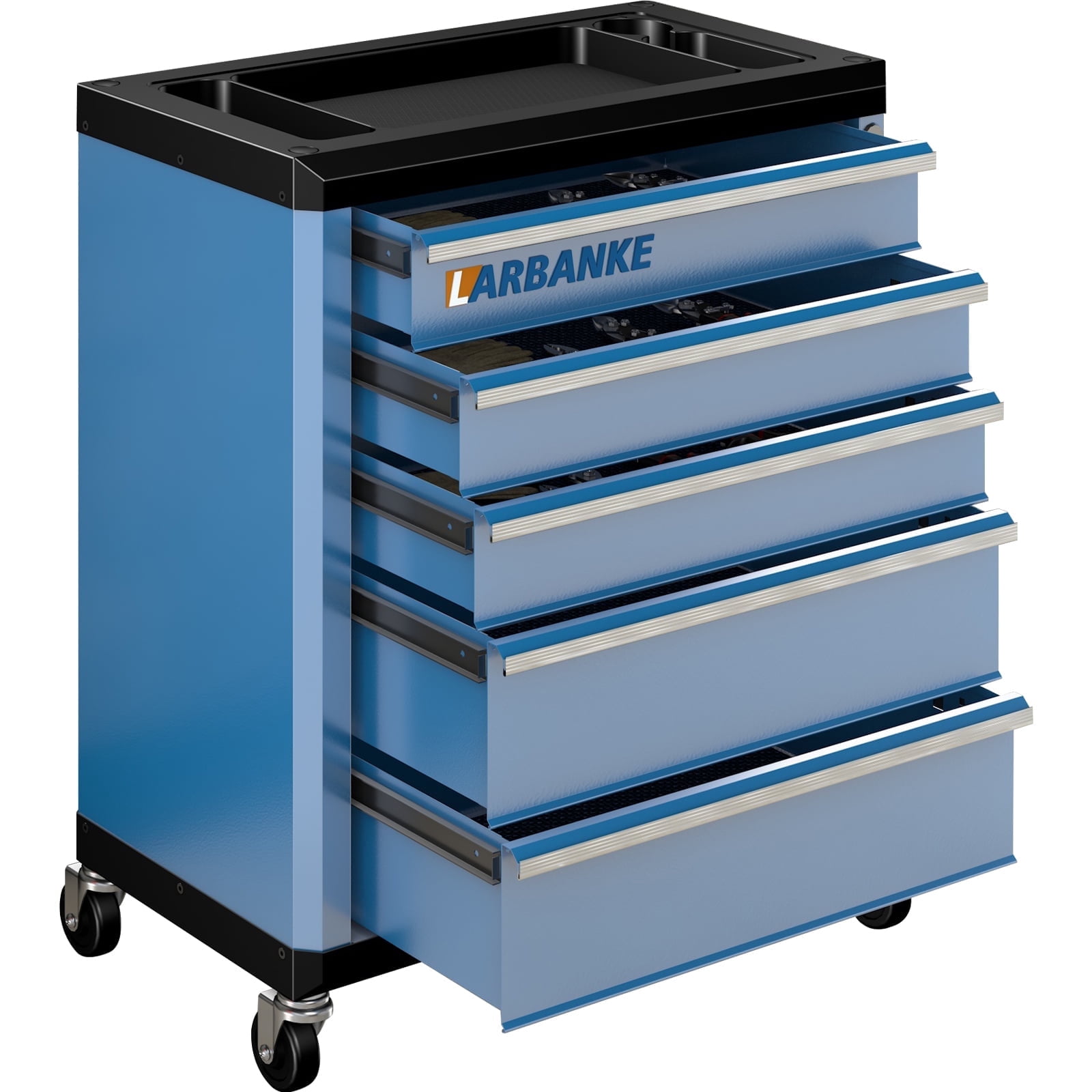 5-Drawer Rolling Tool Chest with Lock, Swivel Casters & Connector Rods ...