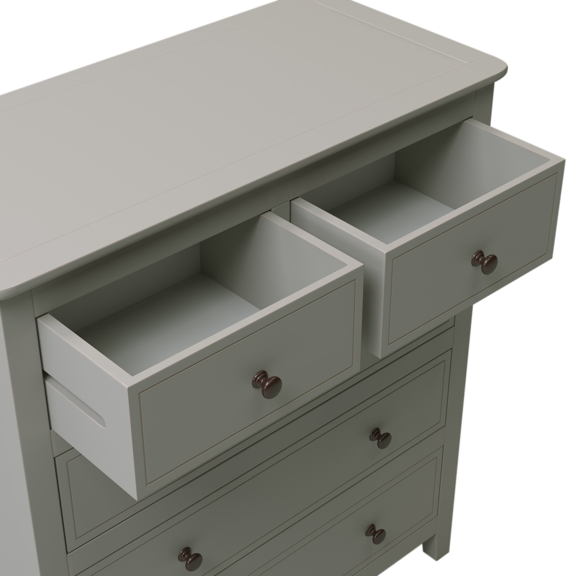 5-Drawer Solid Wood Chest - Space-Saving Bedroom & Office Storage with ...