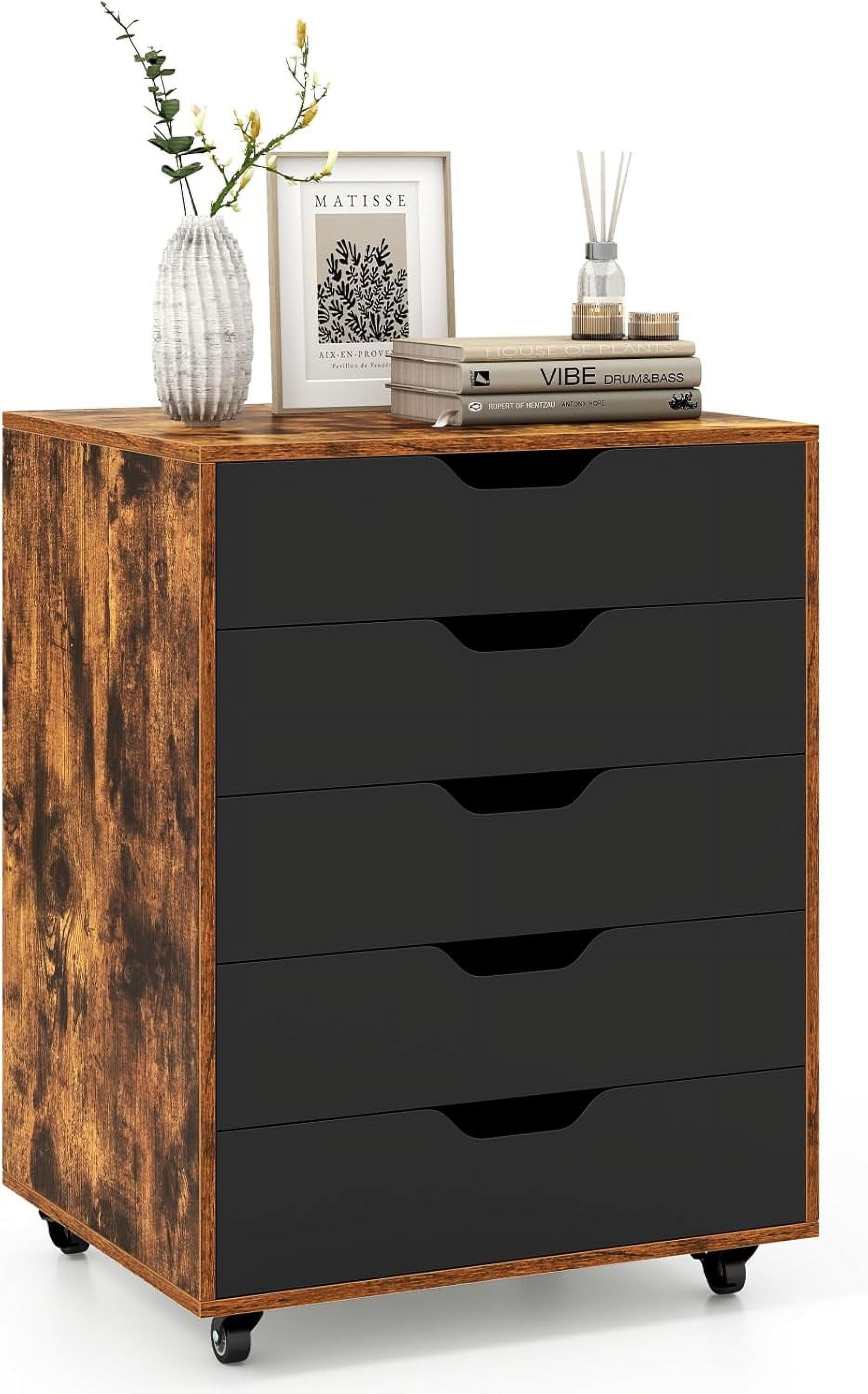 5-Drawer Storage Cabinet, Versatile Storage Drawer of Chest with ...