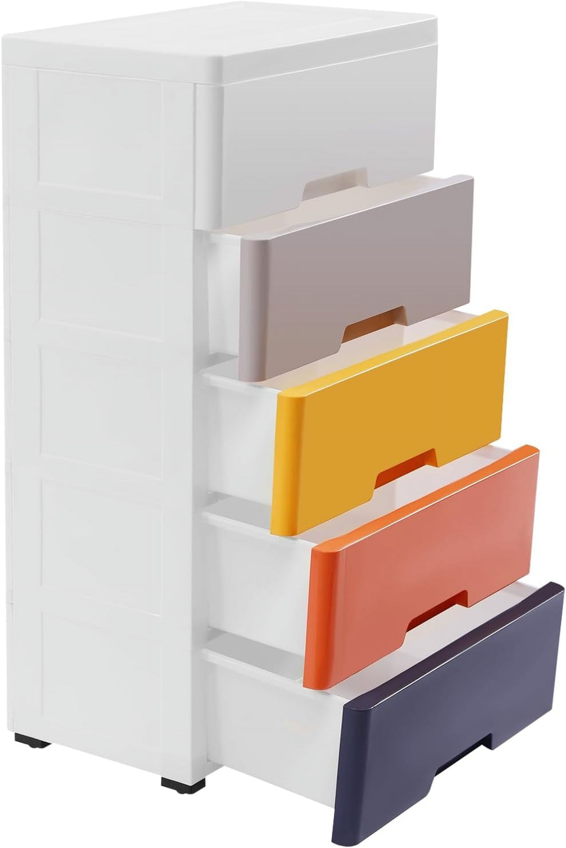 5-Drawer Storage Unit, Closet Drawers Tall Dresser Organizer With ...
