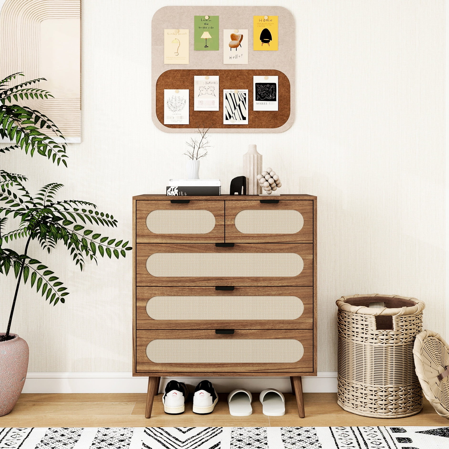 5 Drawer Study Cabinet | Versatile Storage Solution | Pine Feet ...