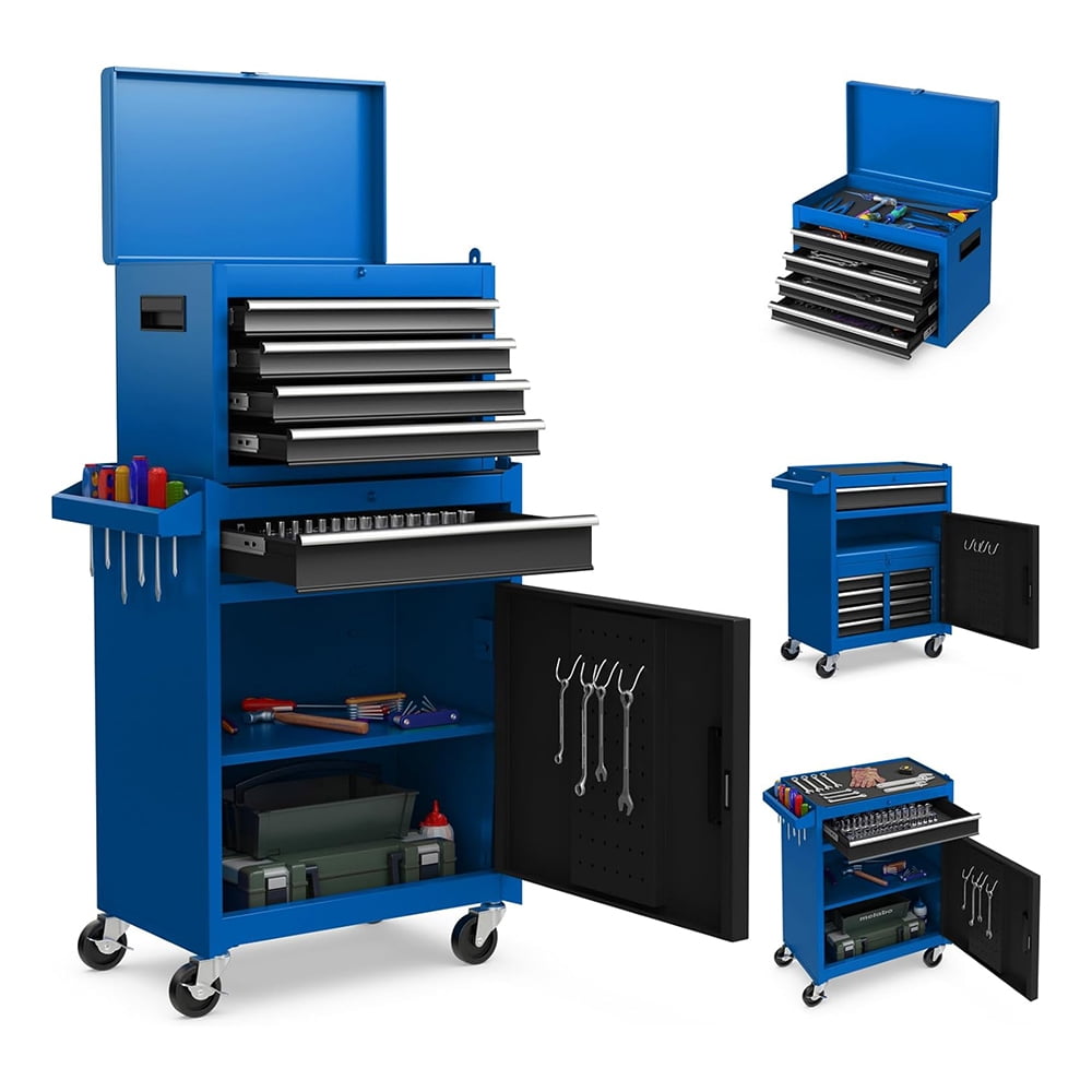 5-Drawer Tool Chest, Rolling Tool Storage Cabinet with Detachable Top ...