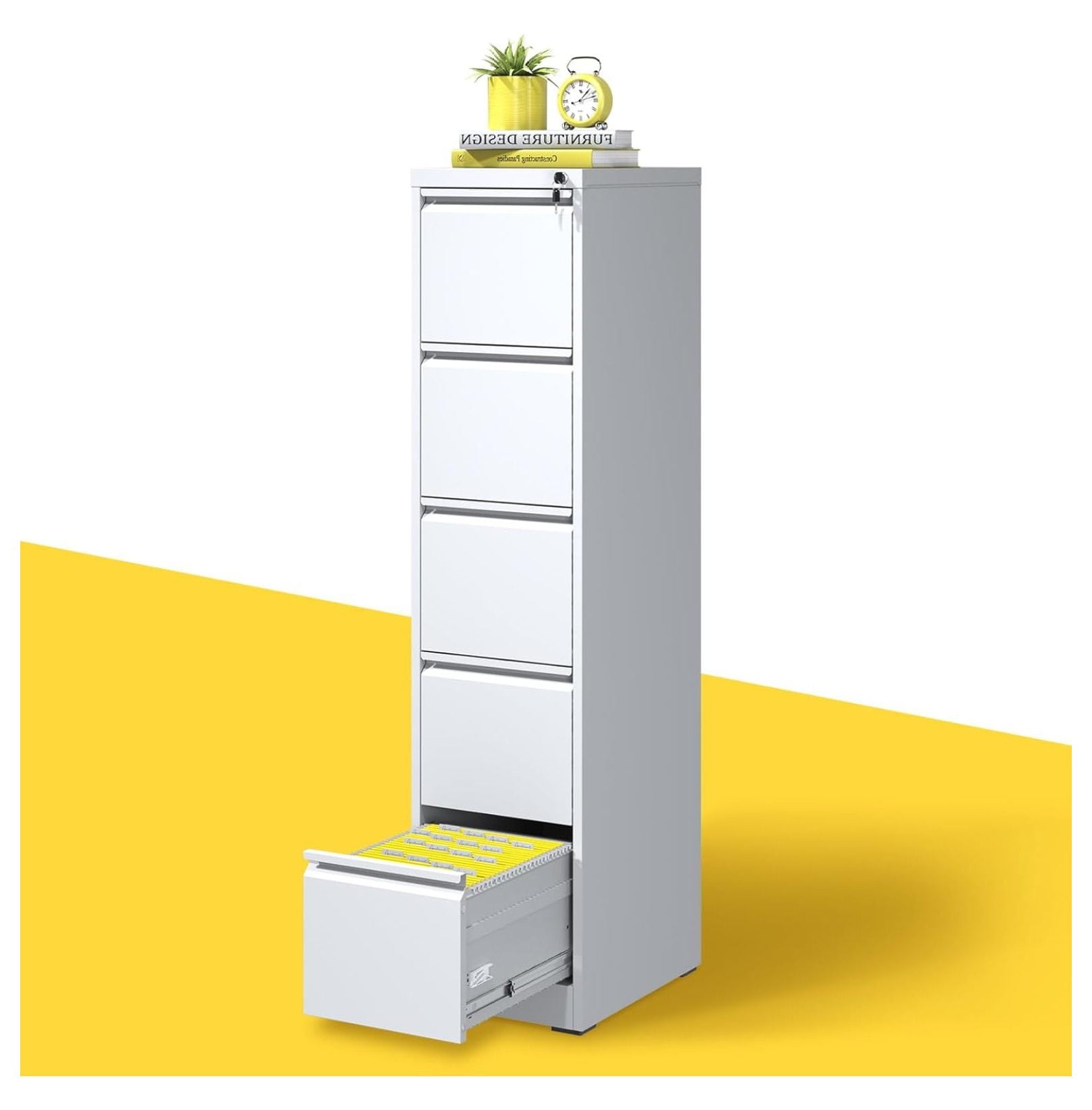 Cold-rolled Steel Locking File Cabinet 6-Drawer Vertical File Cabinet ...