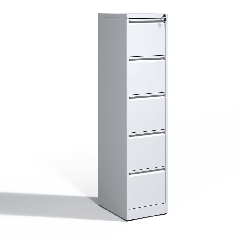 Kojooin 5 Drawer File Storage Cabinet, Metal White - Walmart.com