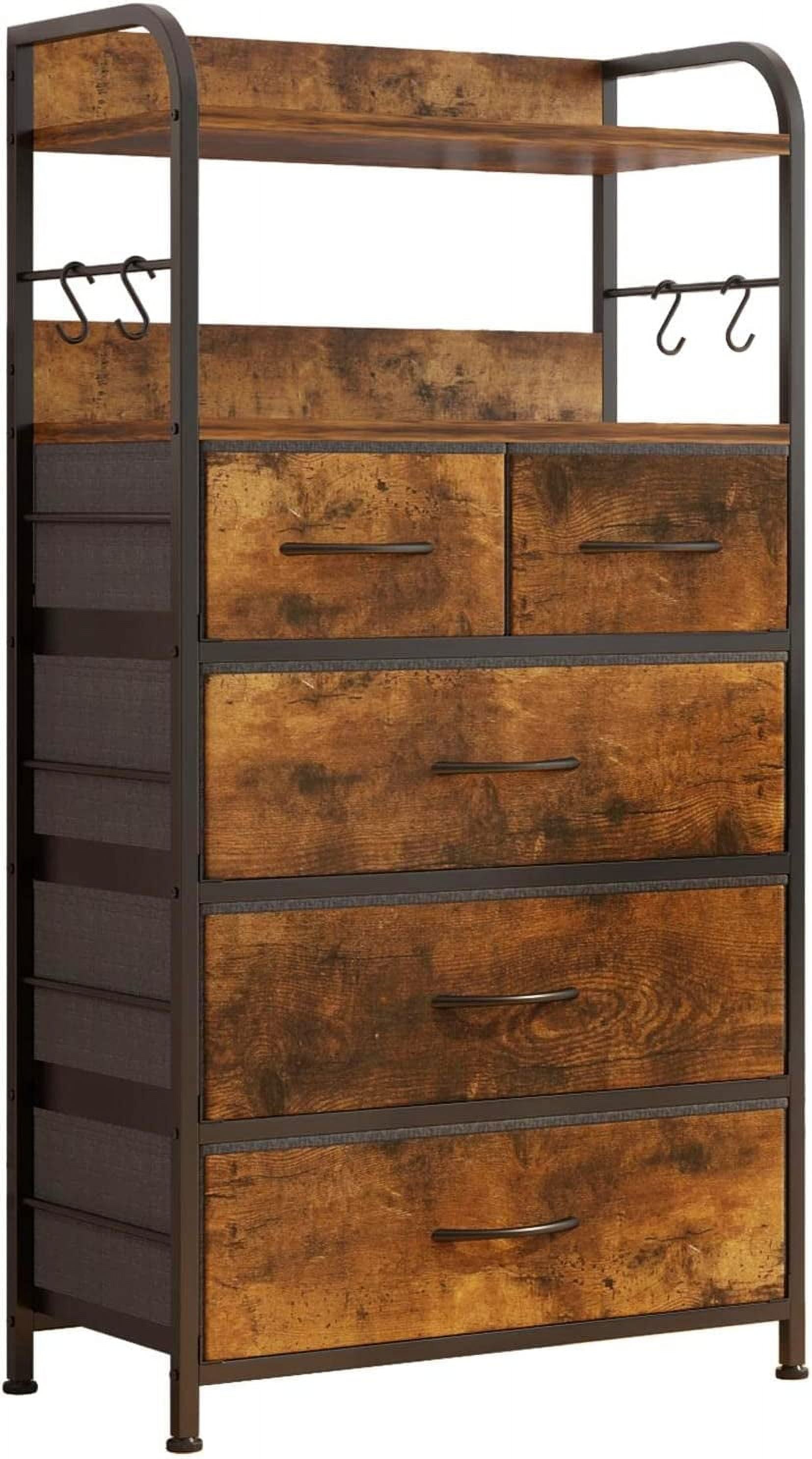 5 Drawers Dresser for Bedroom, Dressers & Chests of Drawers for Hallway ...