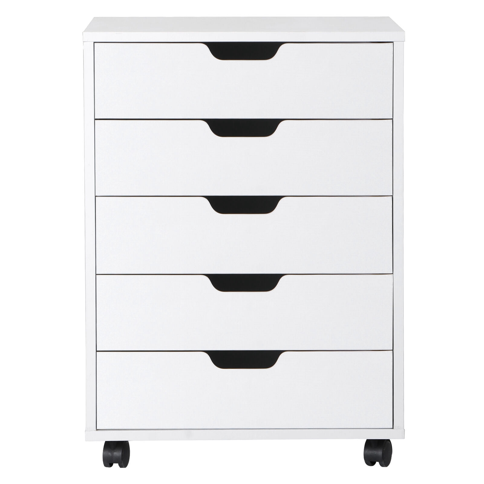 5 Drawers Dresser Storage Cabinet with 360° Wheels Chests of Drawers ...