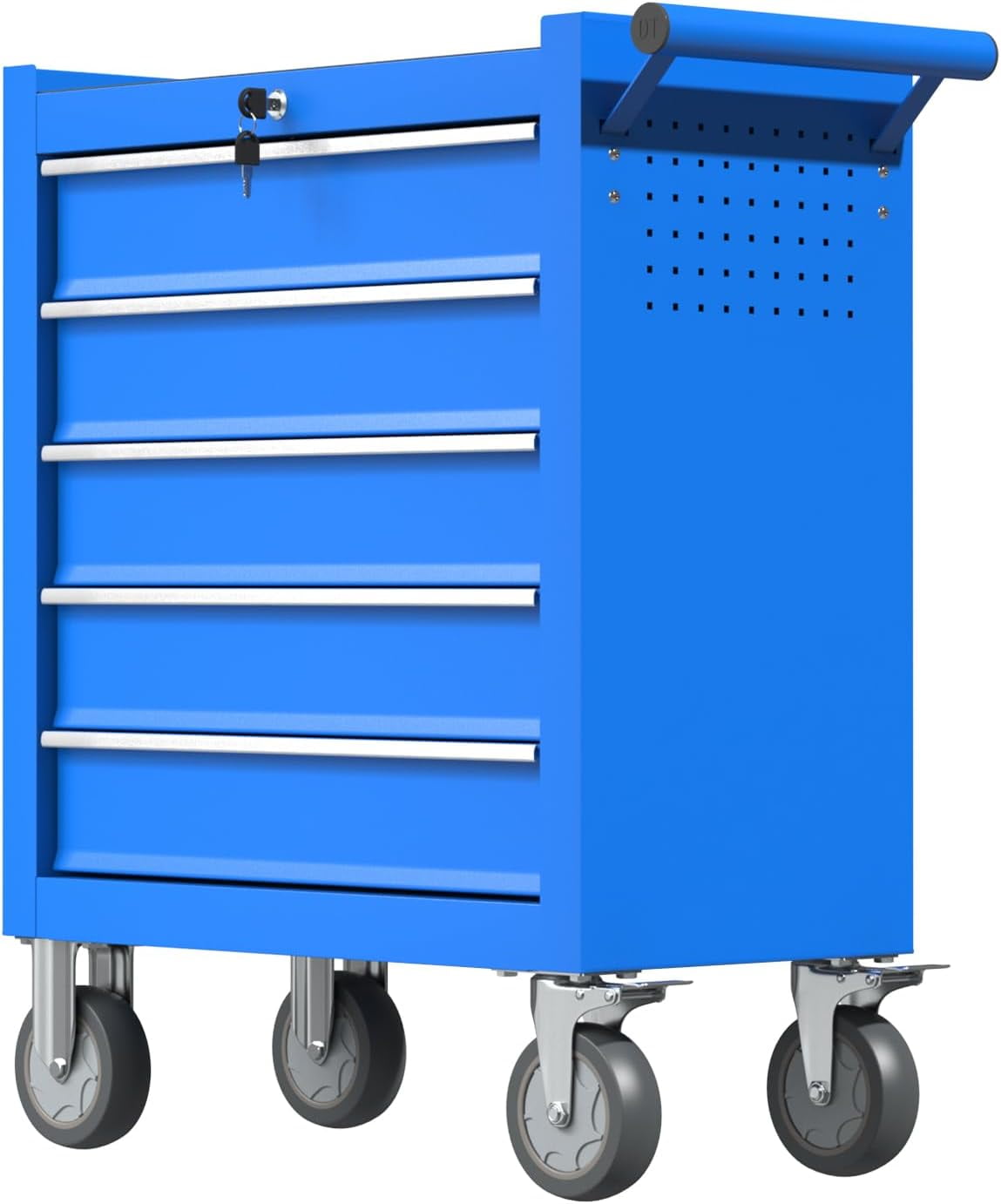 5-Drawers Garage Tool Chest, Large Capacity Tool Cabinet Heavy Duty ...