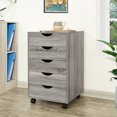 5 Drawers Office File Cabinet by Maykoosh-Color:Gray Oak - Walmart.com