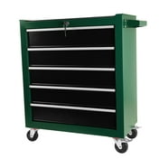 TUFFIOM 5-Drawer Rolling Tool Chest with Lock & Key, Tool Storage Organizer Box Cabinet with ...