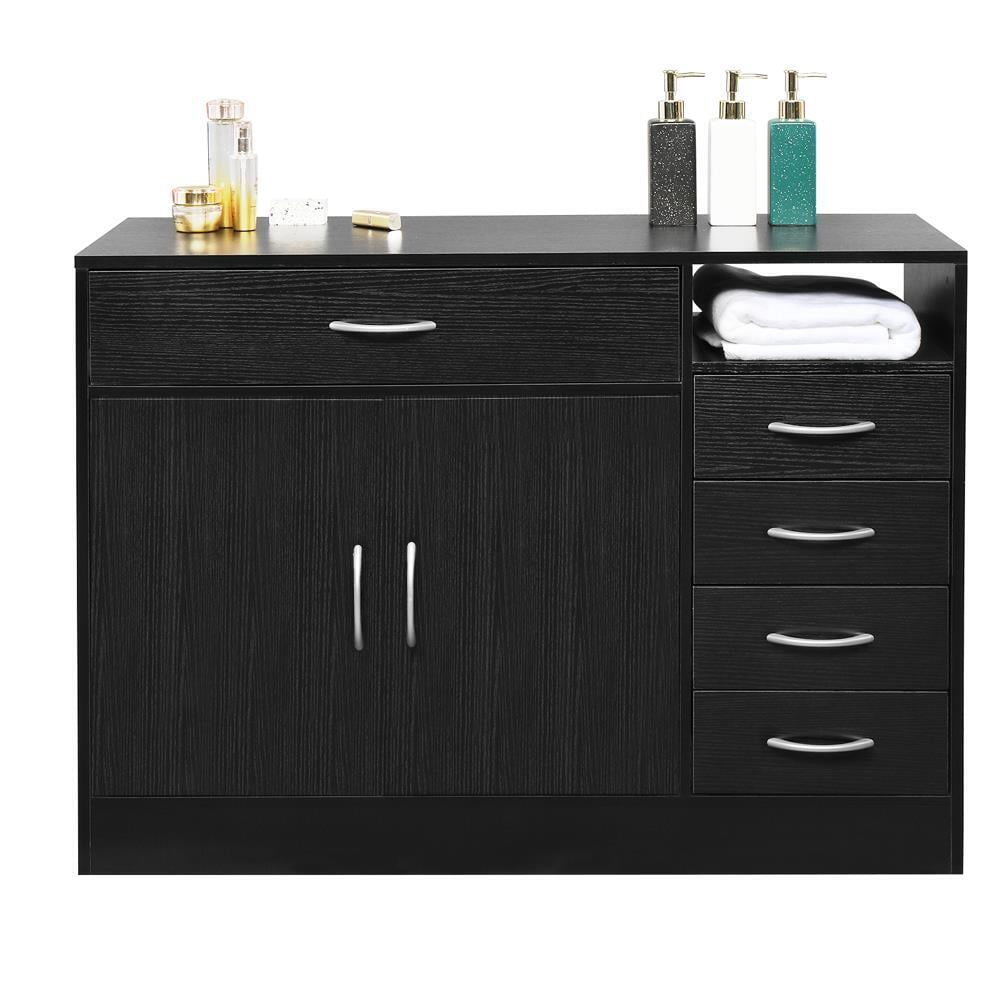 5 Drawers Salon Hair Styling Barber Station Storage Cabinet Beauty ...