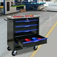 5 Drawers Tool Box with Wheels, Rolling Tool Chest with Lockable ...