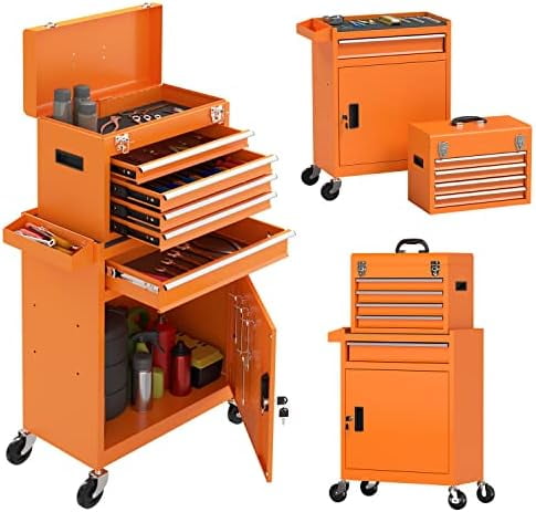 5 Drawers Tool Chest Tool Box, Rolling Tool Chest with Wheels, Rolling Tool Box with Wheels ...