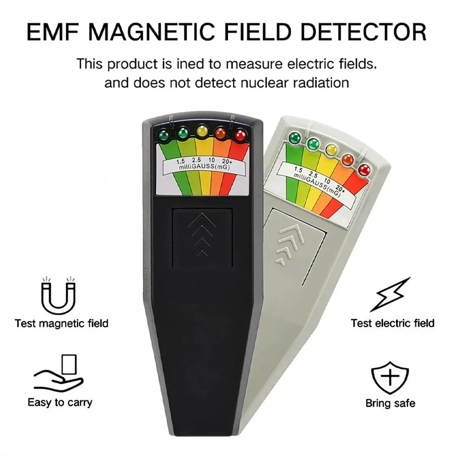 5- EMF Meter Field Detector Ghost Hunting Paranormal Equipment Tester ...