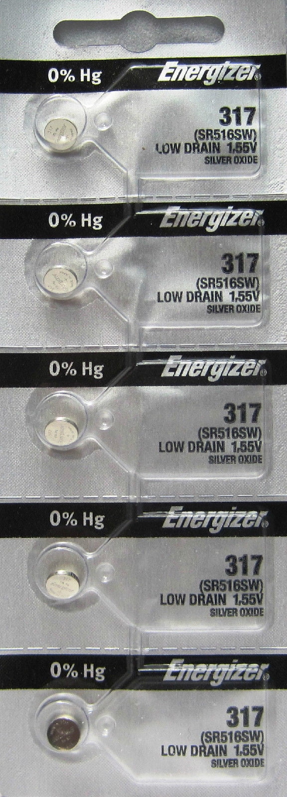 5 ENERGIZER (1 Pack) 317 3V Lithium Coin Cell Batteries - Walmart ...
