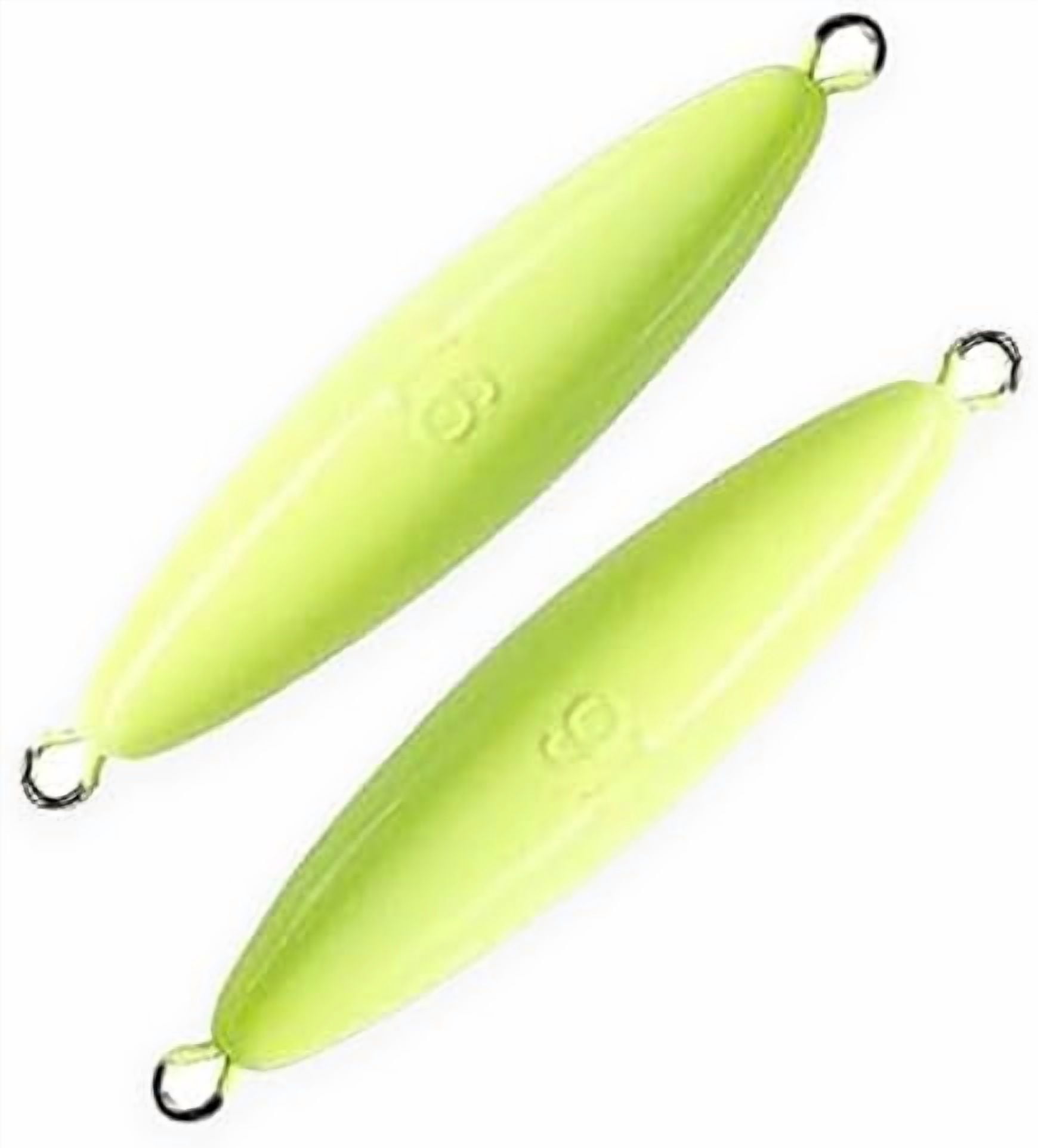 5" Eddie Bomb 16oz Tuna Jigs, 2 Pieces Super Glow, Heavy BFT Vertical ...