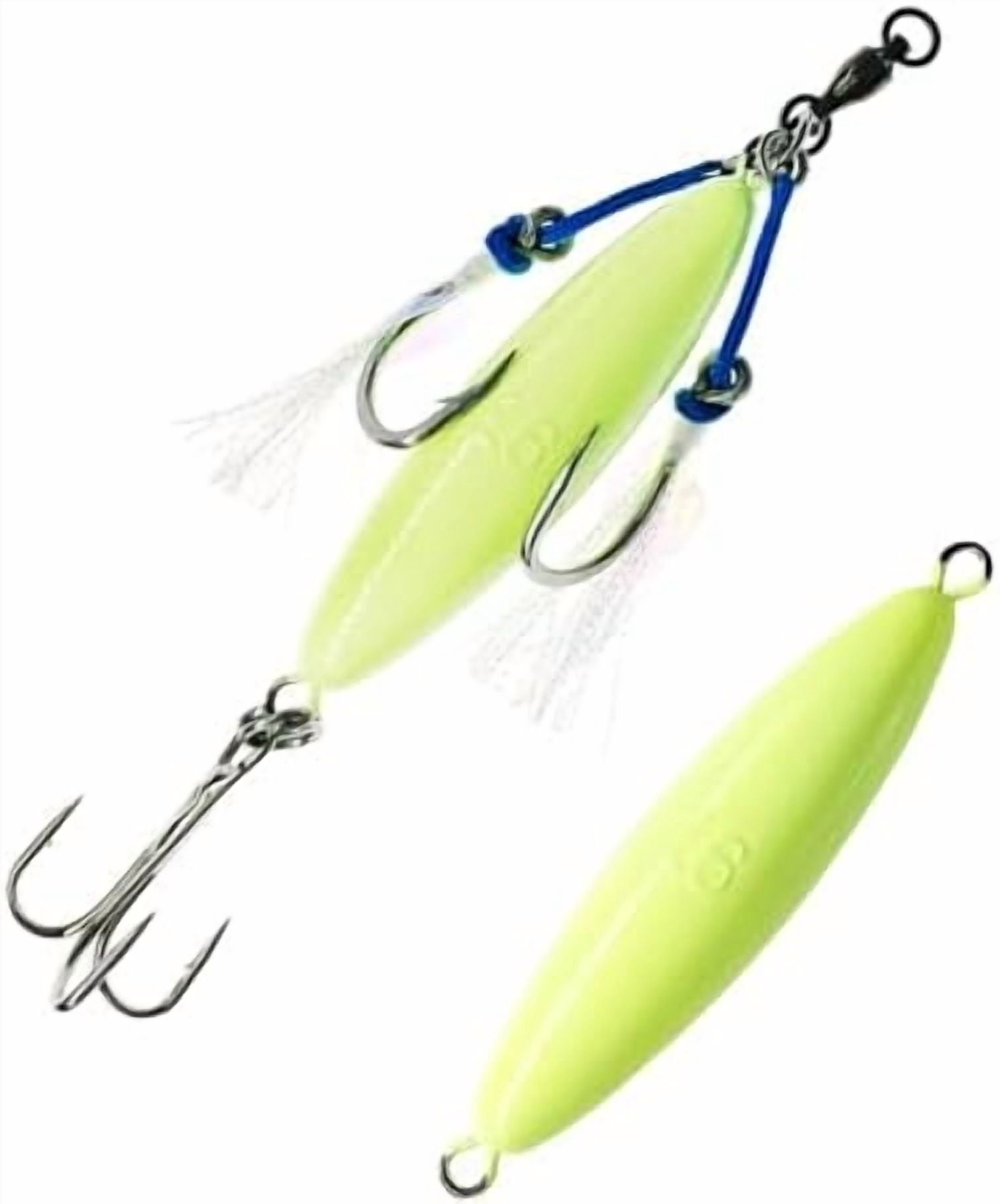 5" Eddie Bomb Jigs 16oz,2 Pcs Glow Finish, for Heavy Vertical Jigging ...