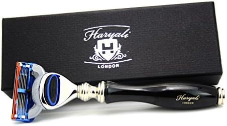 5 Edge Shaving Razor With Black Handle Beard and Mustache Safety Razor ...