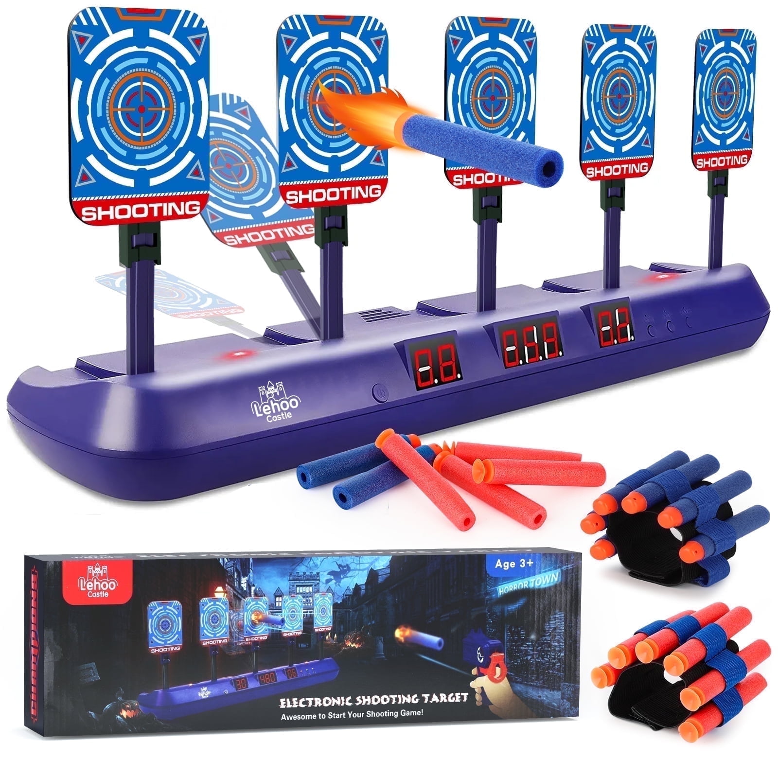 Nerf Target for Kids to Shoot, 5 Electronic Digital Target with Auto ...