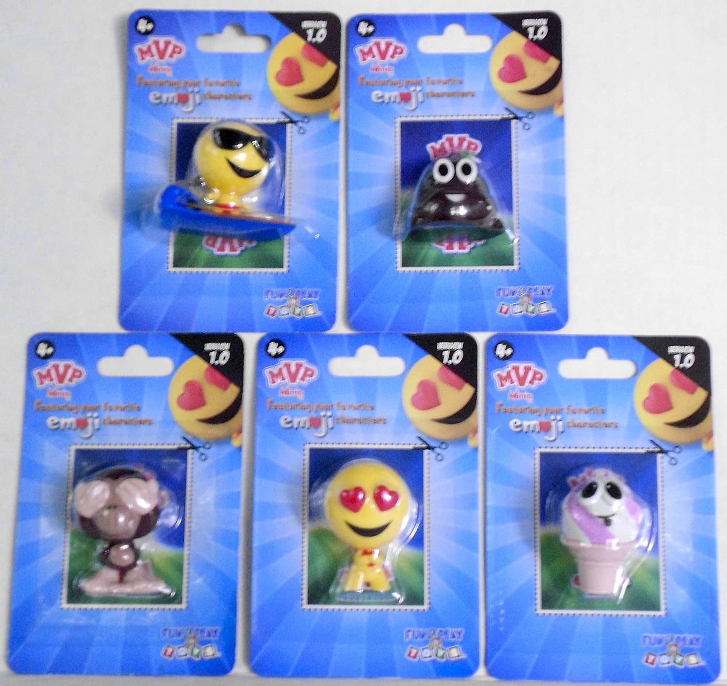 5 Emoji Characters Bundle - Tanner, Sprinkles, BoBo, Romeo & Smelvin ...