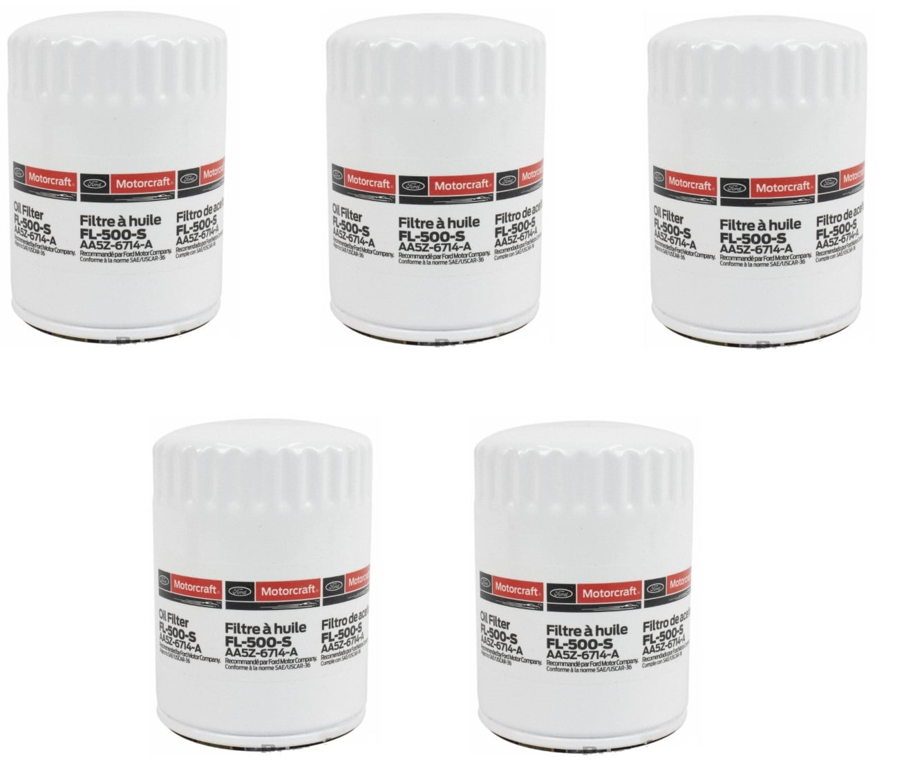 5 Engine Oil Filters OEM FORD MOTORCRAFT FL500S Buick Cady Chevy Jeep ...