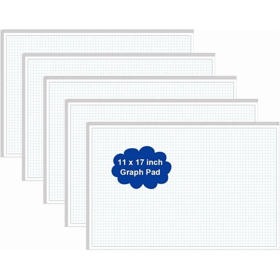 (5-) Engineering Graph Paper Pad - 17" x 11" Grid Paper for Engineering ...