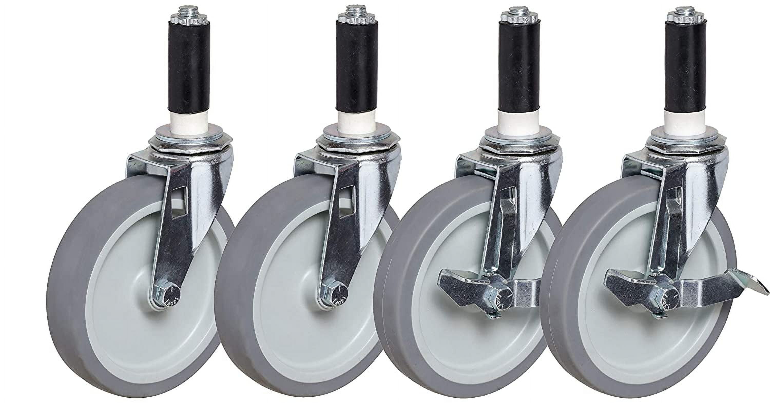 5" Expandable Stem Caster Set | for 7/8" ID Tubing | Thermoplastic ...