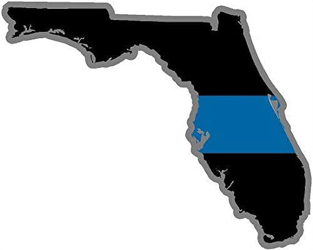 5" FL Florida State Thin Blue Line Police Sheriff SWAT 3M Reflective ...