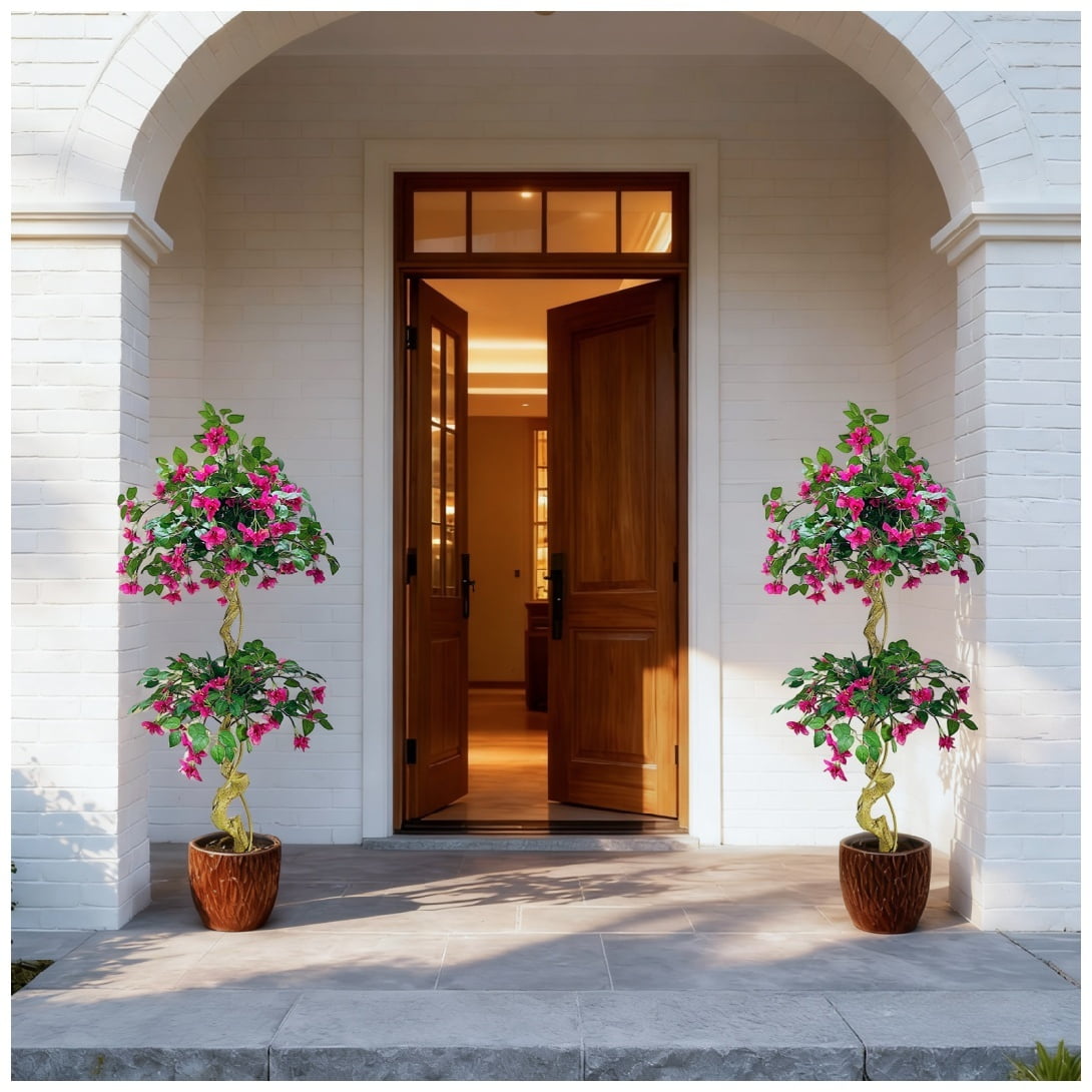 5 FT Artificial Bougainvillea Tree,Large Artificial Tree Faux Plants ...