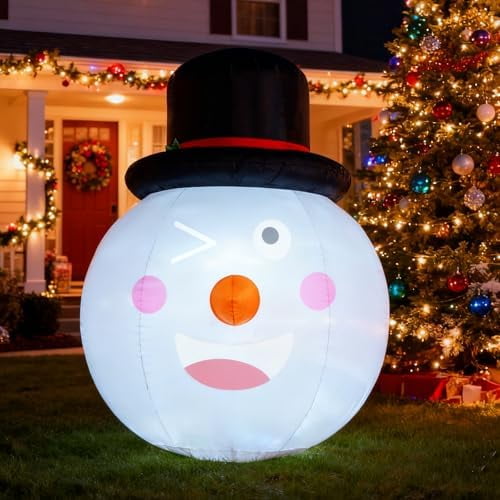5 FT Christmas Inflatables Outdoor Decorations with Music Box ...