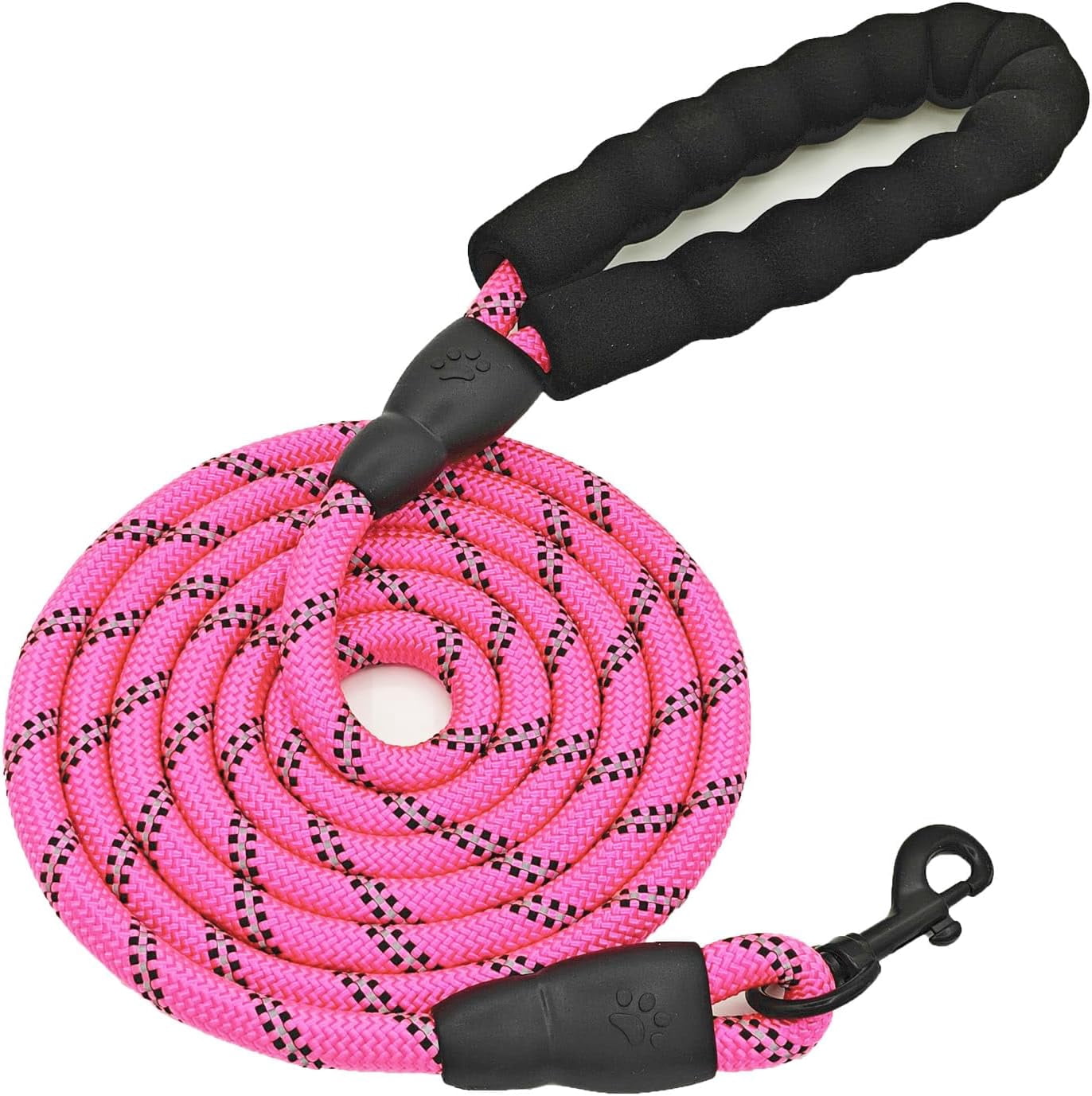 5 FT Dog Leash with Comfortable Padded Handle and Highly Reflective ...