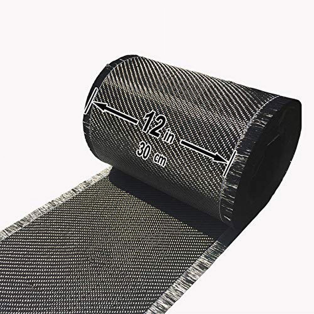 5 FT x 12" - Carbon Fiber FABRIC-2x2 Twill WEAVE-3K/220g - Walmart.com