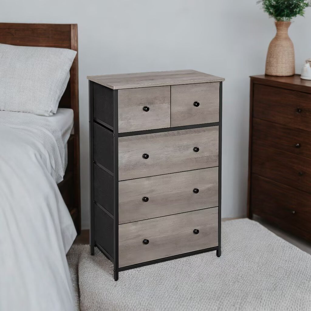 5 Fabric Drawer Dresser Storage Dresser Tower for Living Room Hallway ...