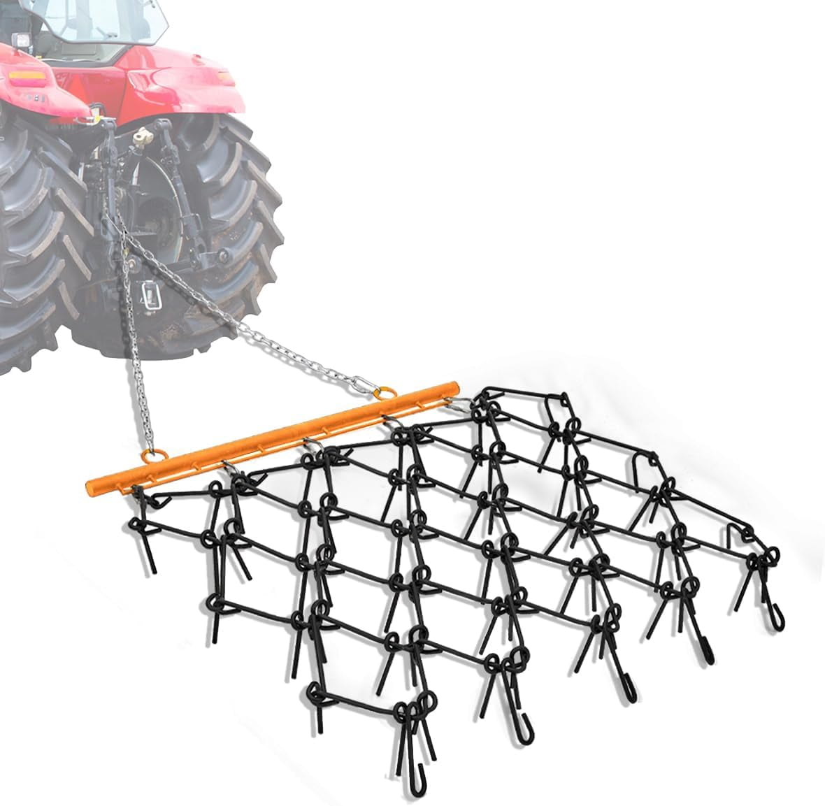 5 Feet by 4 Feet Heavy Duty Chain Drag Harrow with Three Eight in Steel ...