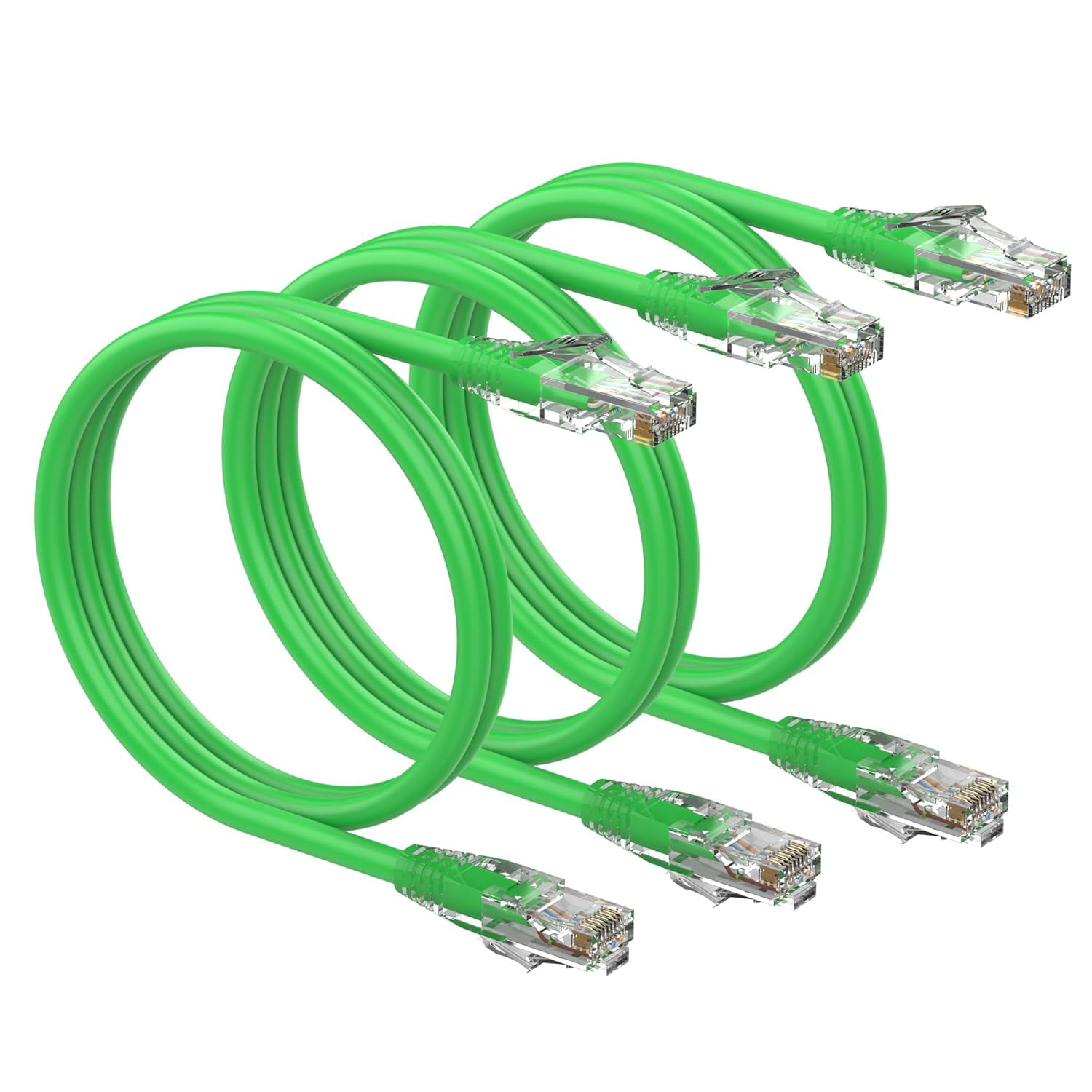 5 Feet Cat6 Patch Cable(3 Pack), Solid Pure Copper Patch Cord, Cat 6 ...